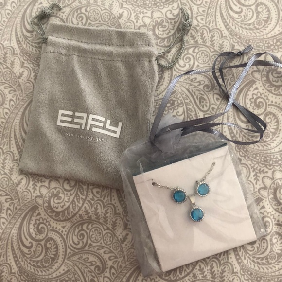 Effy | Jewelry | Effy Silver Necklace With Blue Stones | Poshmark